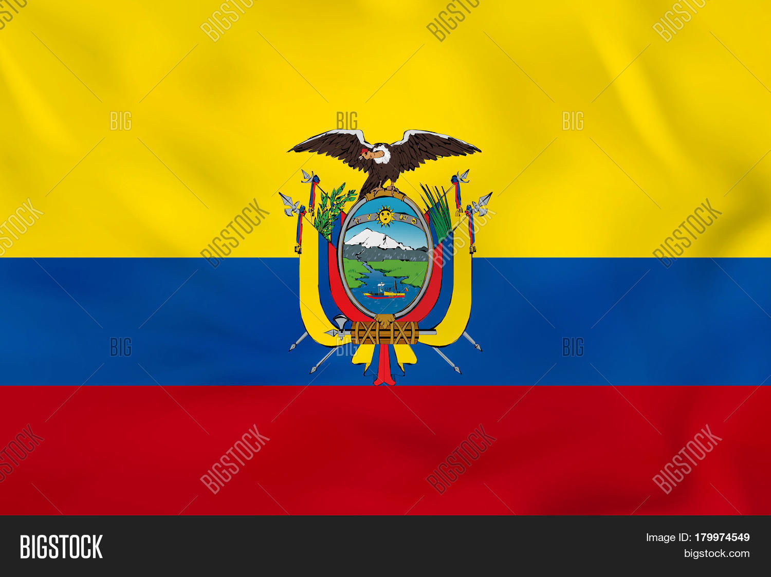 Ecuador Waving Flag. Vector & Photo (Free Trial) | Bigstock