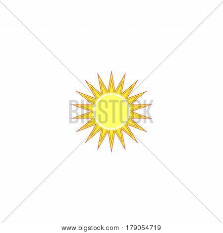 Sun Sign On White Vector & Photo (Free Trial) | Bigstock