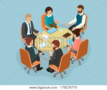 Round Table Discussion Images, Illustrations, Vectors - Round Table ...