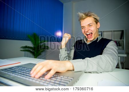Young Man Glad Because Image & Photo (Free Trial) | Bigstock