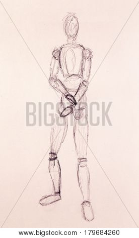 Sketch Wooden Posable Image & Photo (Free Trial) | Bigstock