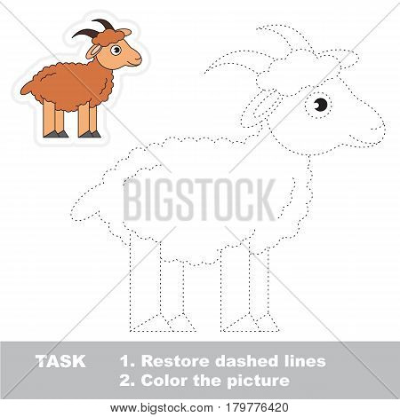 Cute Brown Goat. Dot Vector & Photo (Free Trial) | Bigstock