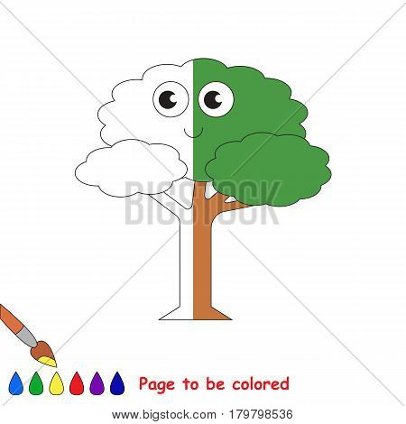 Leaf Tree, Coloring Vector & Photo (Free Trial) | Bigstock