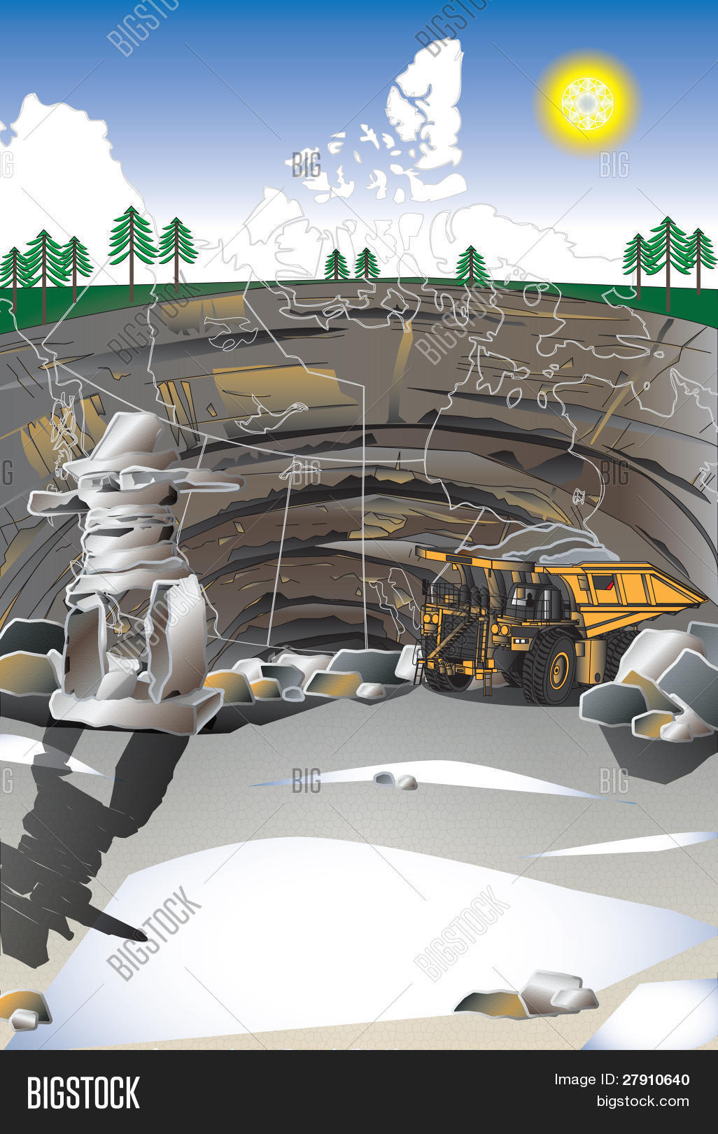 Mining Poster Truck Image & Photo (Free Trial) | Bigstock