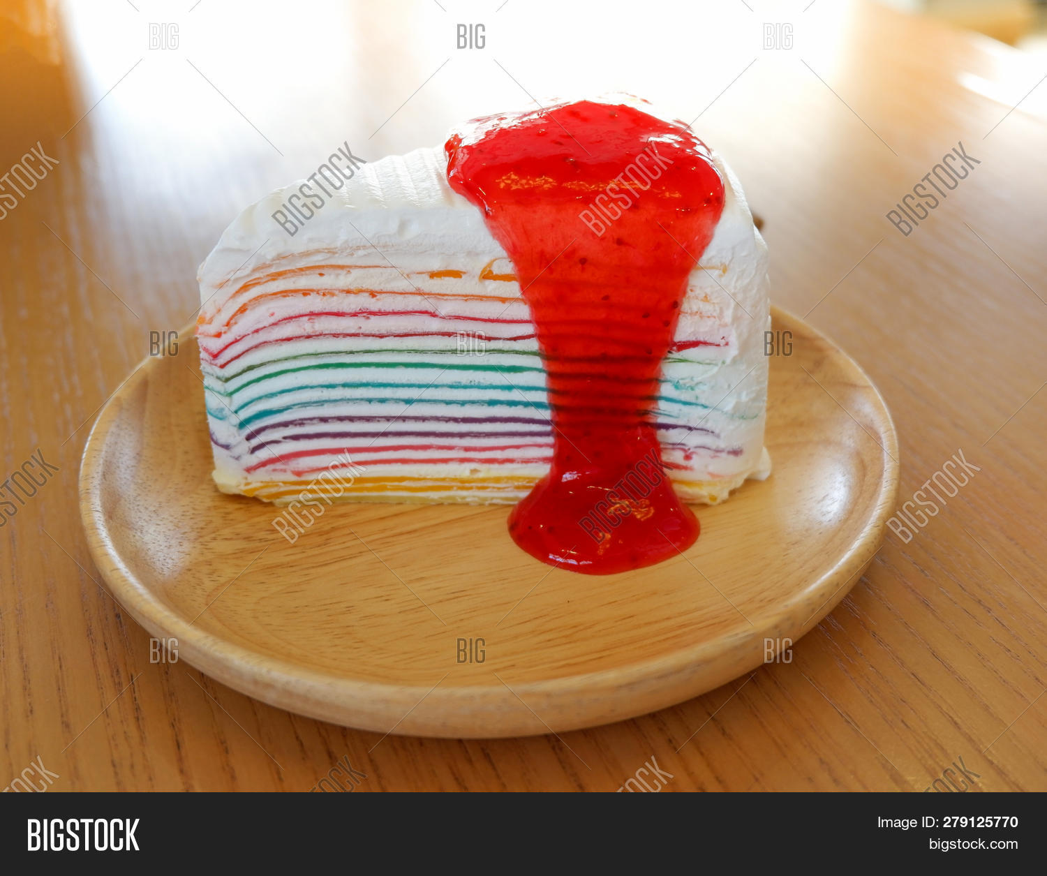 Rainbow Crepe Cake Image & Photo (Free Trial) | Bigstock