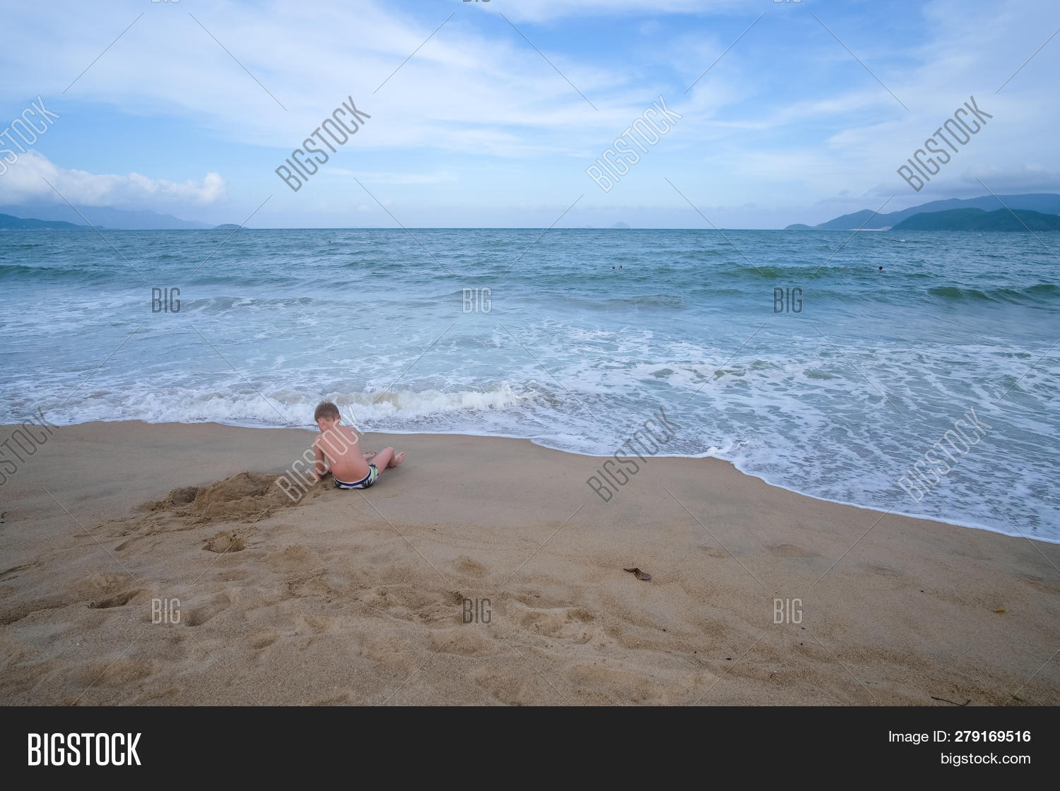 Alone Kid Playing On Image & Photo (Free Trial) | Bigstock