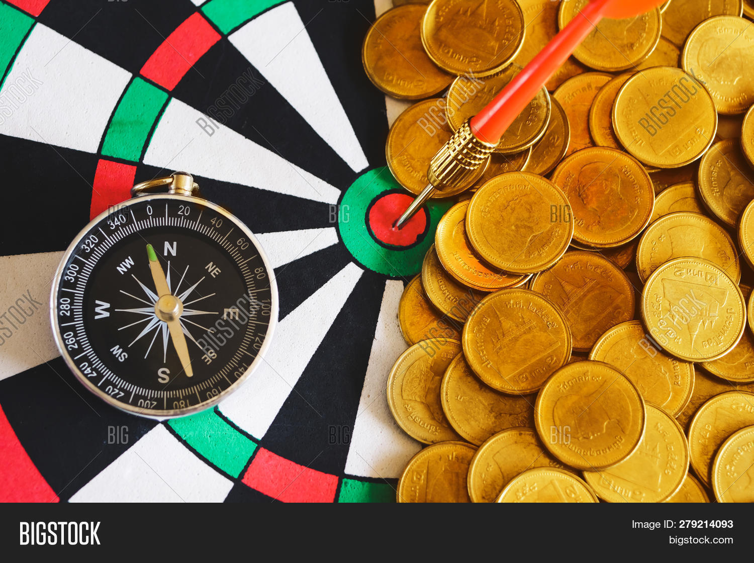 Compass Gold Coin Image & Photo (Free Trial) | Bigstock