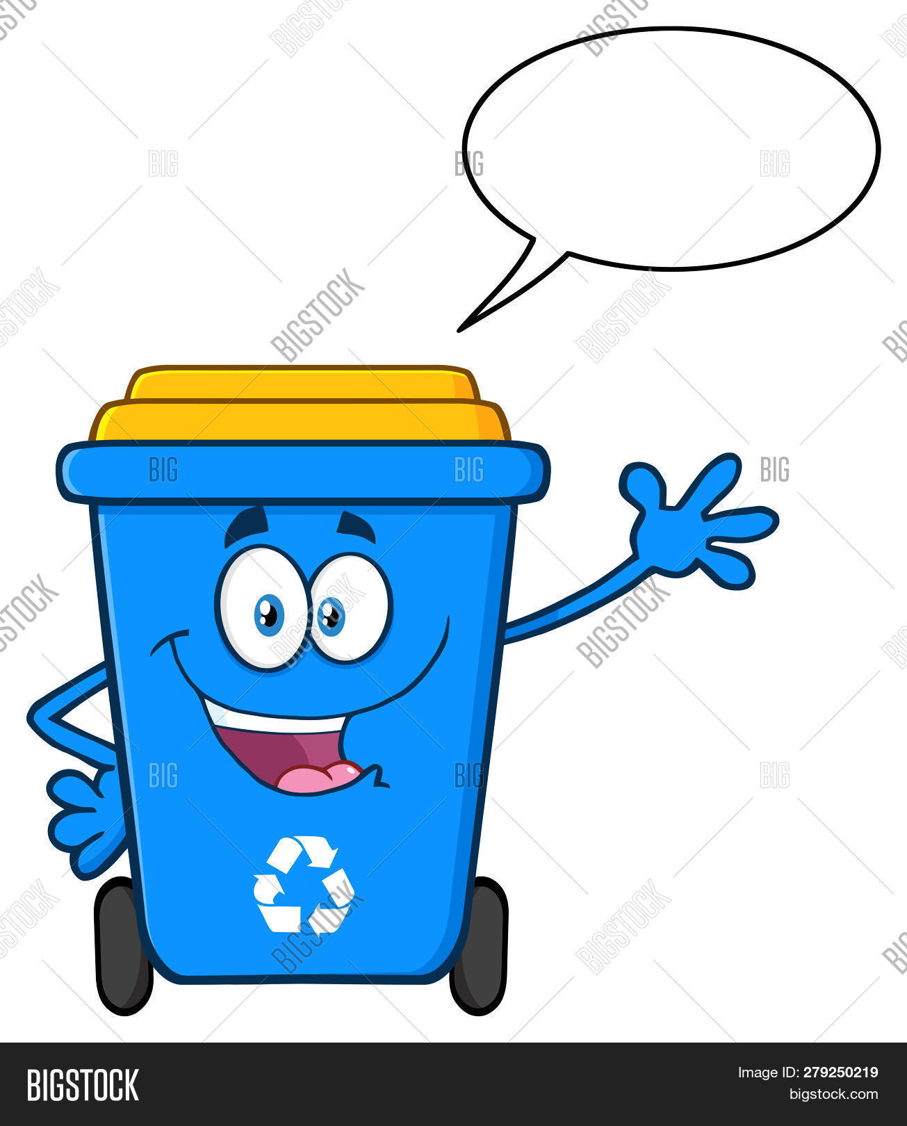 Blue Recycle Bin Image & Photo (Free Trial) | Bigstock