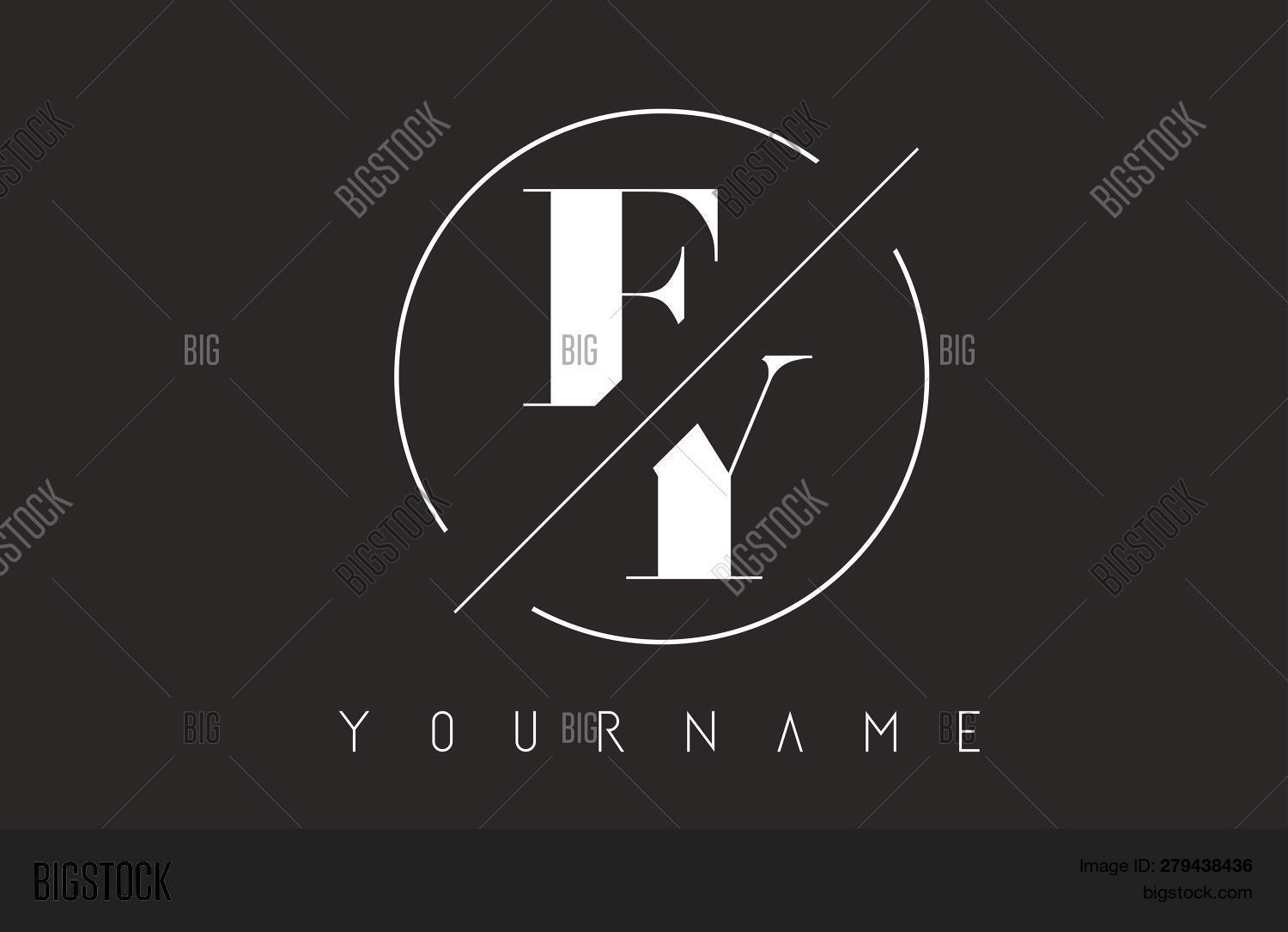 Fy Letter Logo Cutted Vector & Photo (Free Trial) | Bigstock