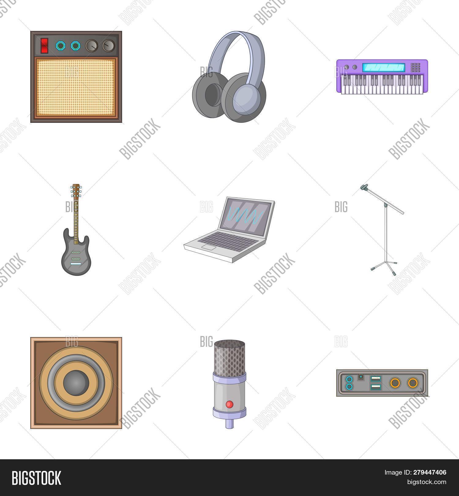 Music Studio Icons Set Image & Photo (Free Trial) | Bigstock