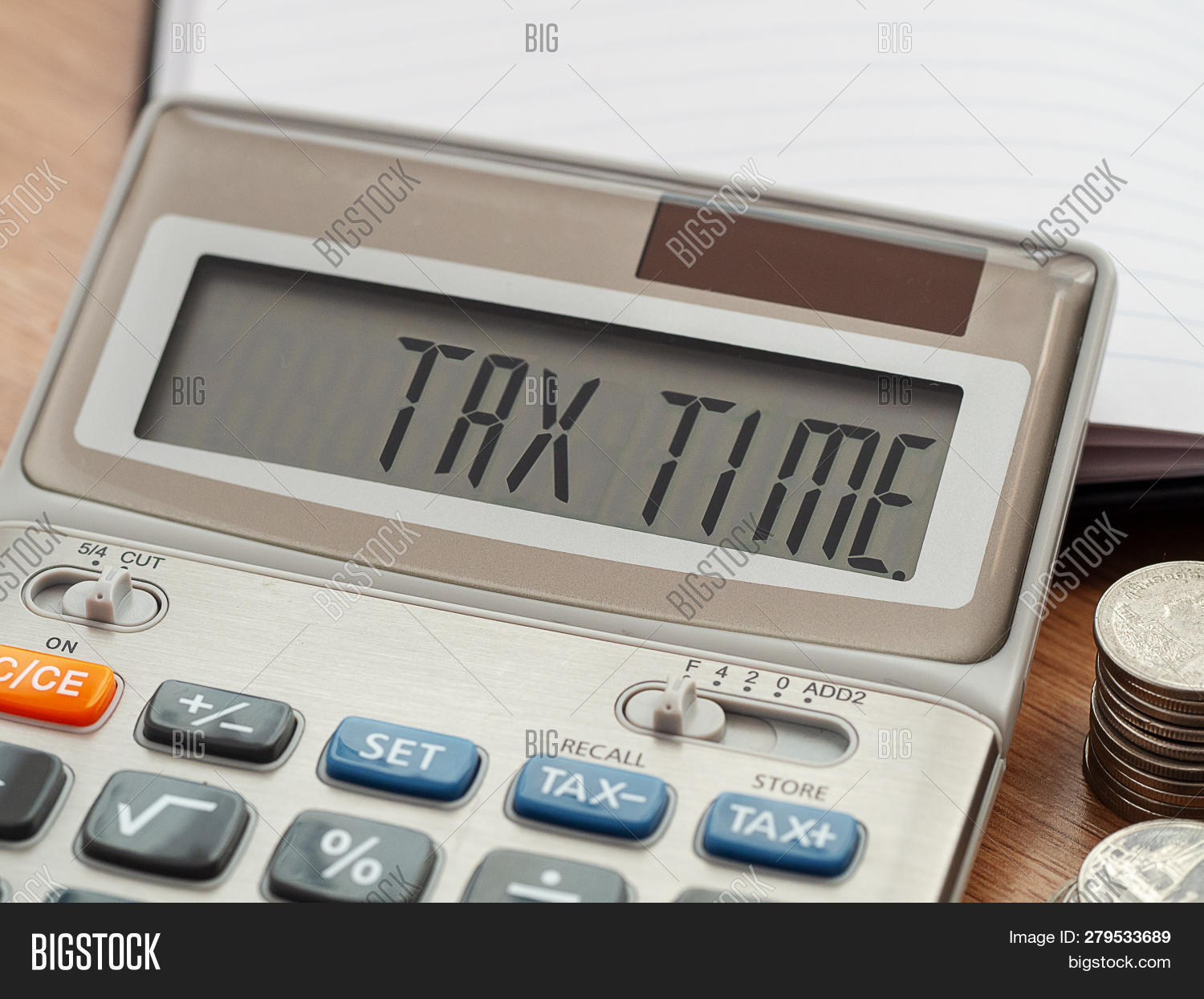 Tax Time Word On Image & Photo (Free Trial) | Bigstock