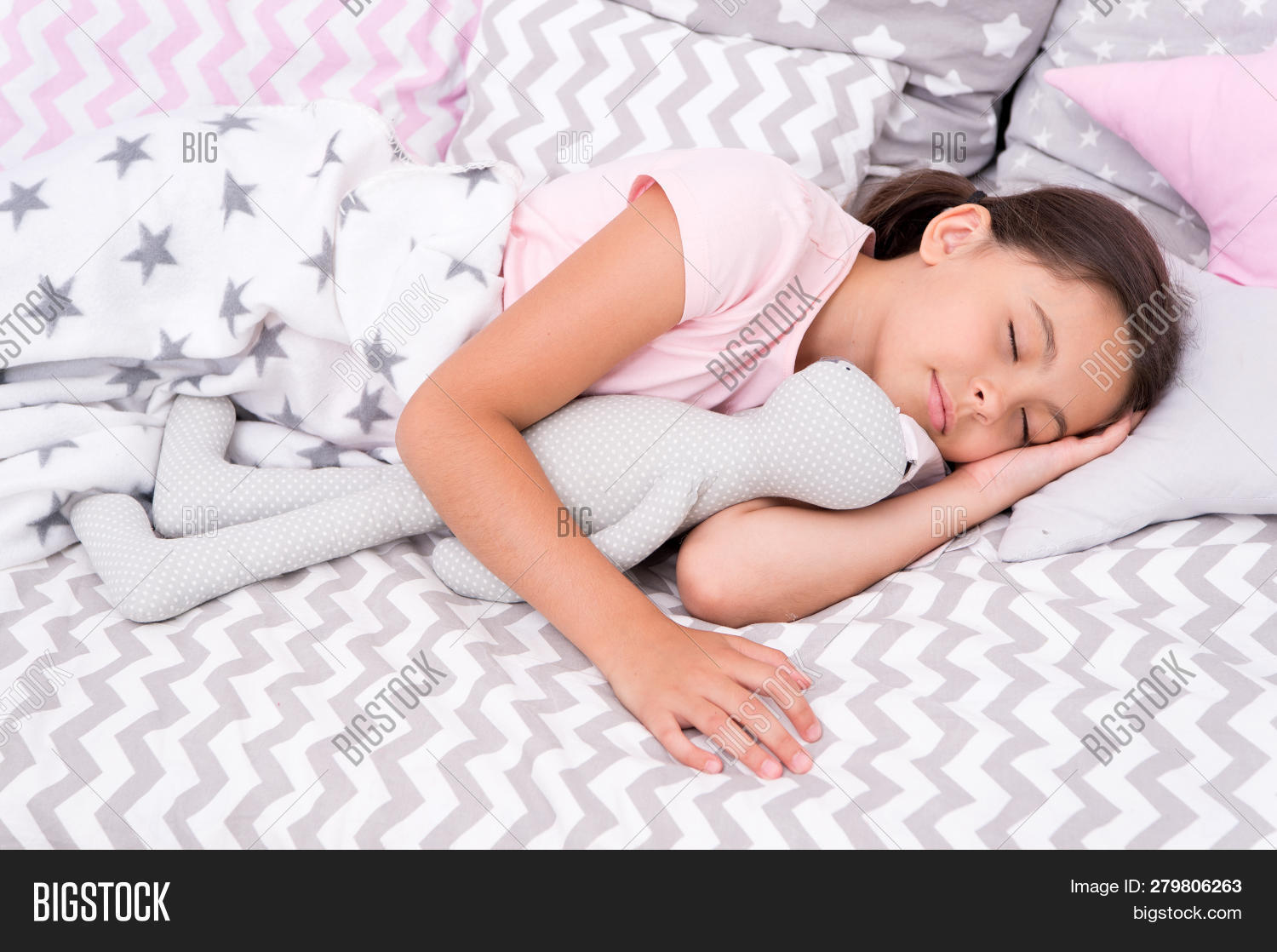 Girl Happy Child Lay Image & Photo (Free Trial) | Bigstock
