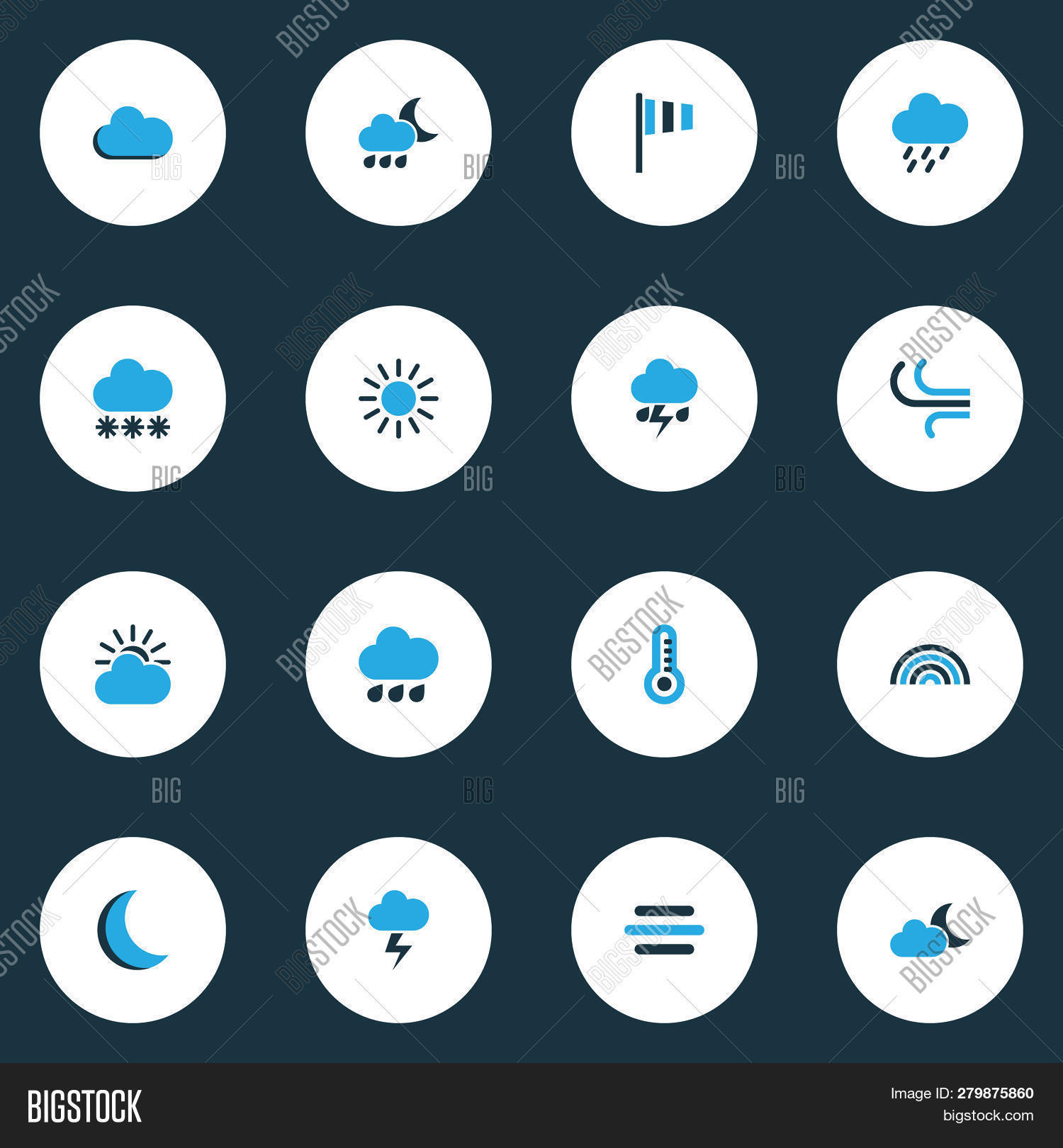 Air Icons Colored Set Image & Photo (Free Trial) | Bigstock