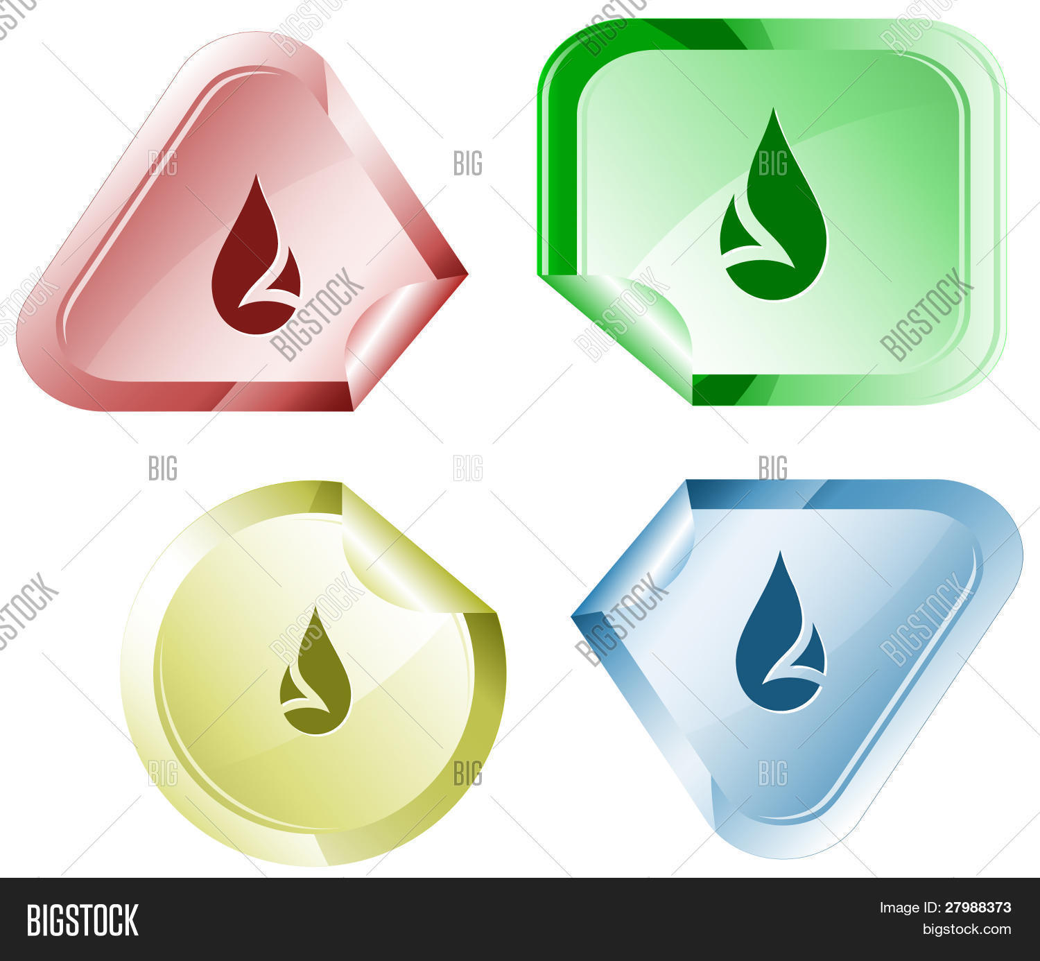 Drop. Vector Sticker Vector & Photo (Free Trial) | Bigstock