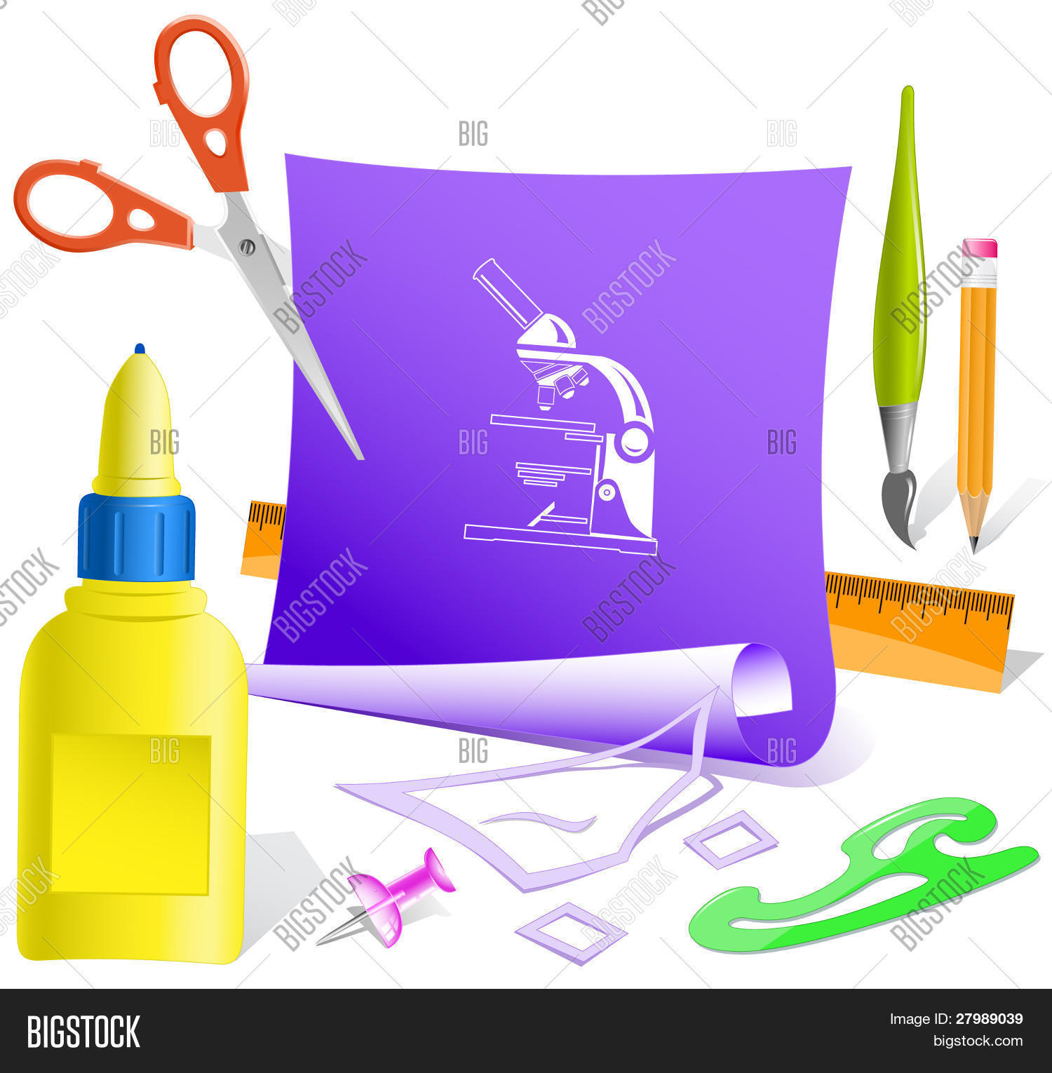 Lab Microscope. Vector & Photo (Free Trial) | Bigstock