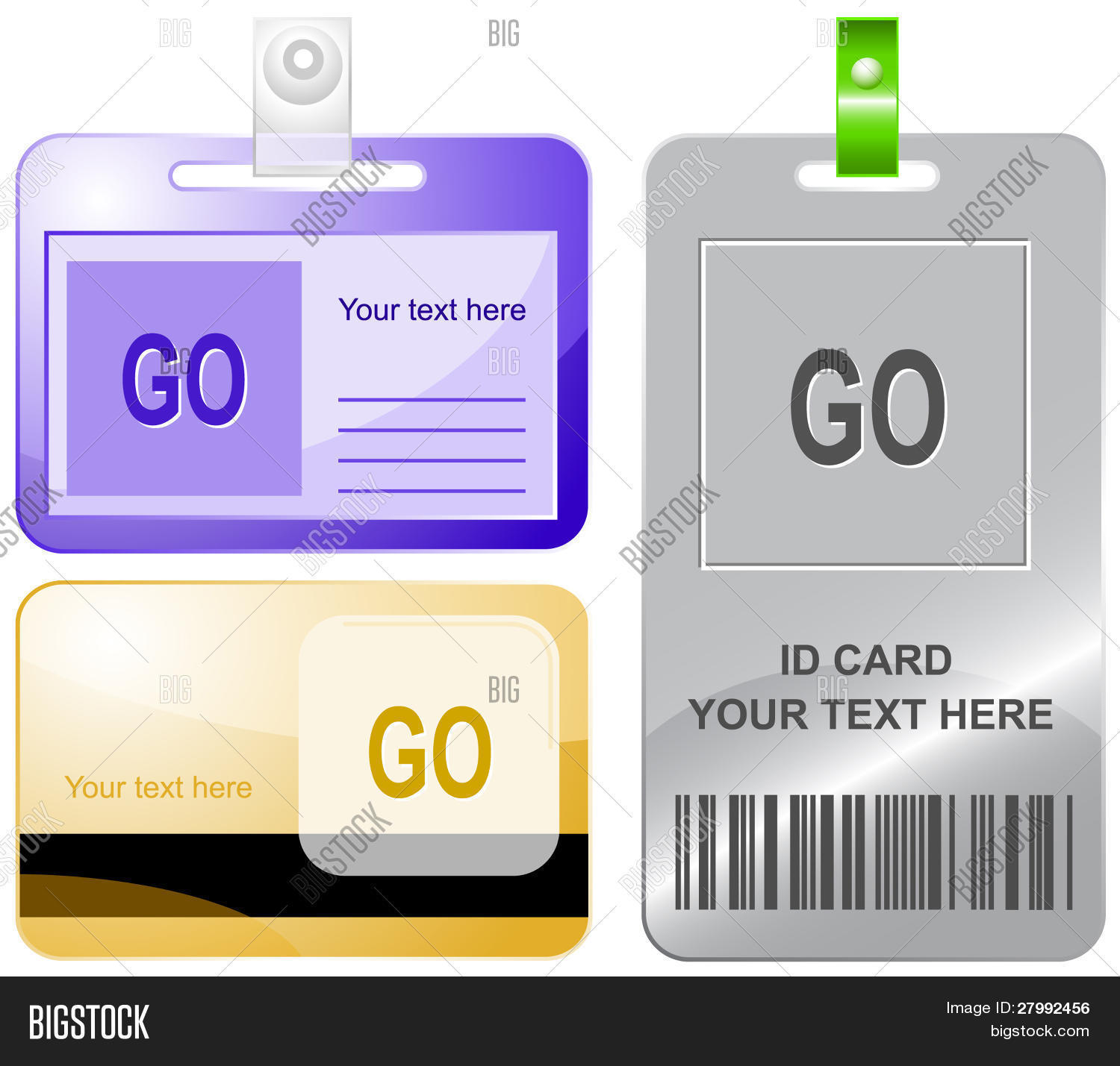 Go. Vector Id Cards Vector & Photo (Free Trial) | Bigstock