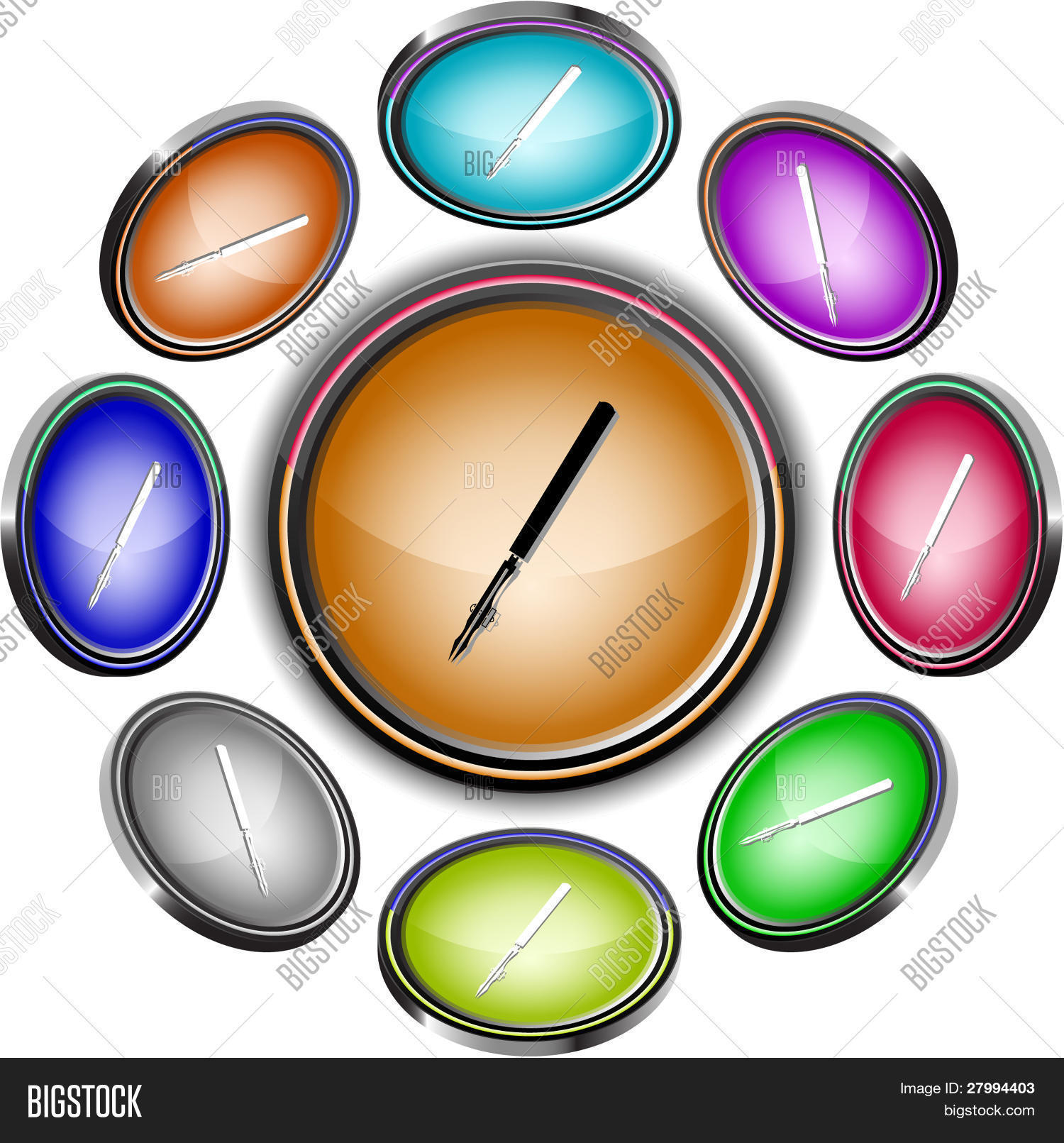 Ruling Pen. Vector Vector & Photo (Free Trial) | Bigstock