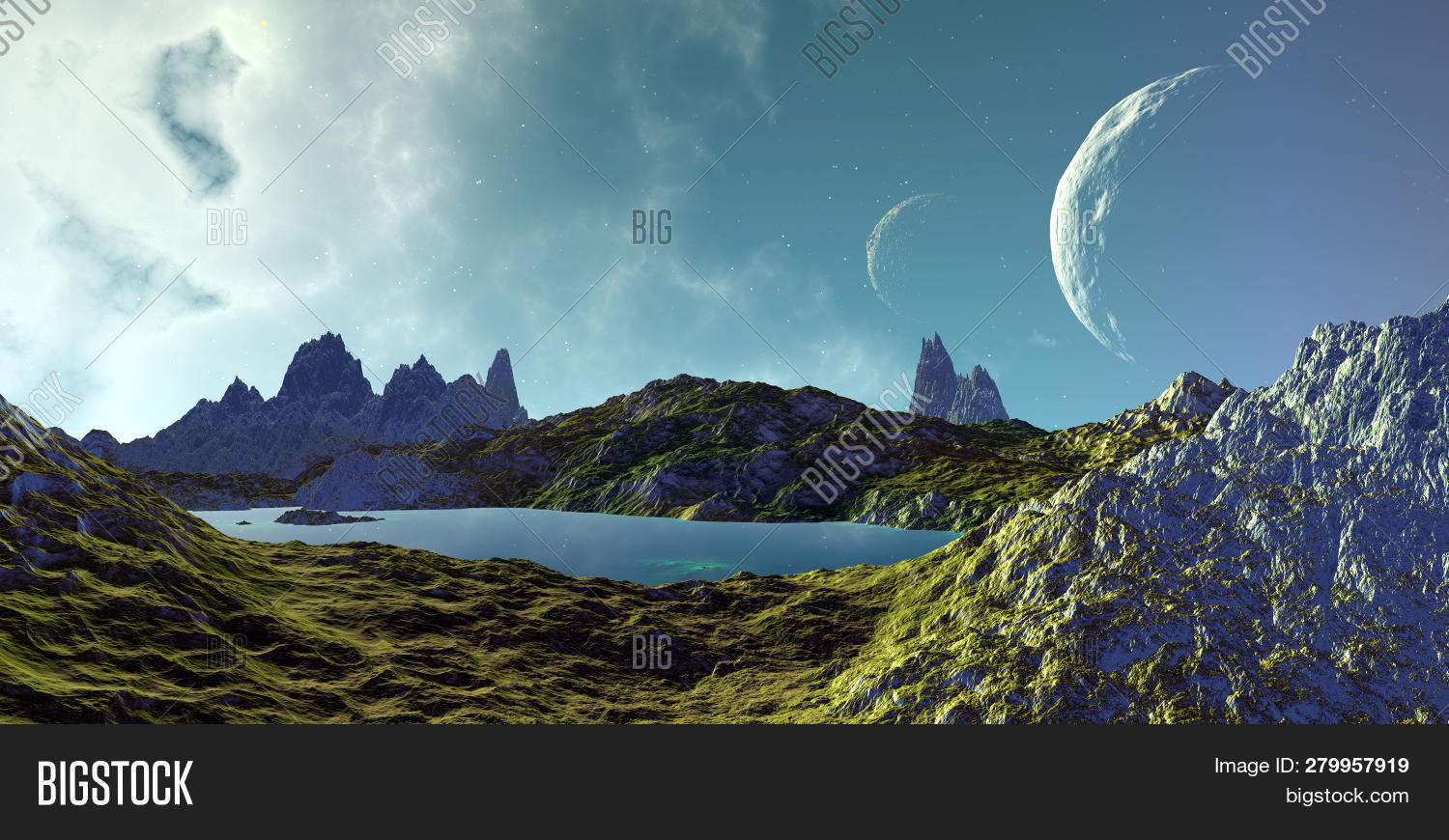 Alien Planet. Mountain Image & Photo (Free Trial) | Bigstock