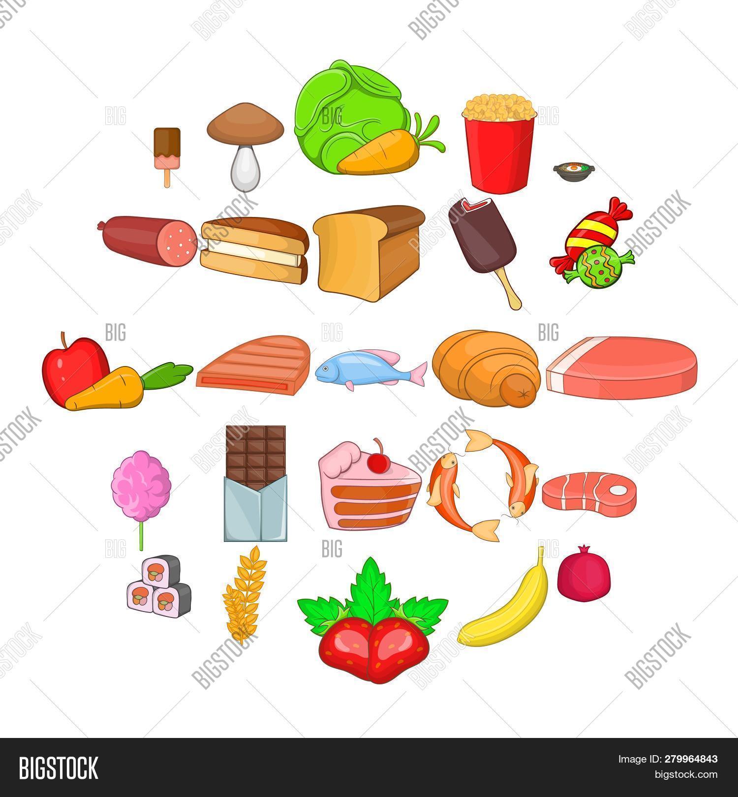 Pasty Icons Set. Image & Photo (Free Trial) | Bigstock