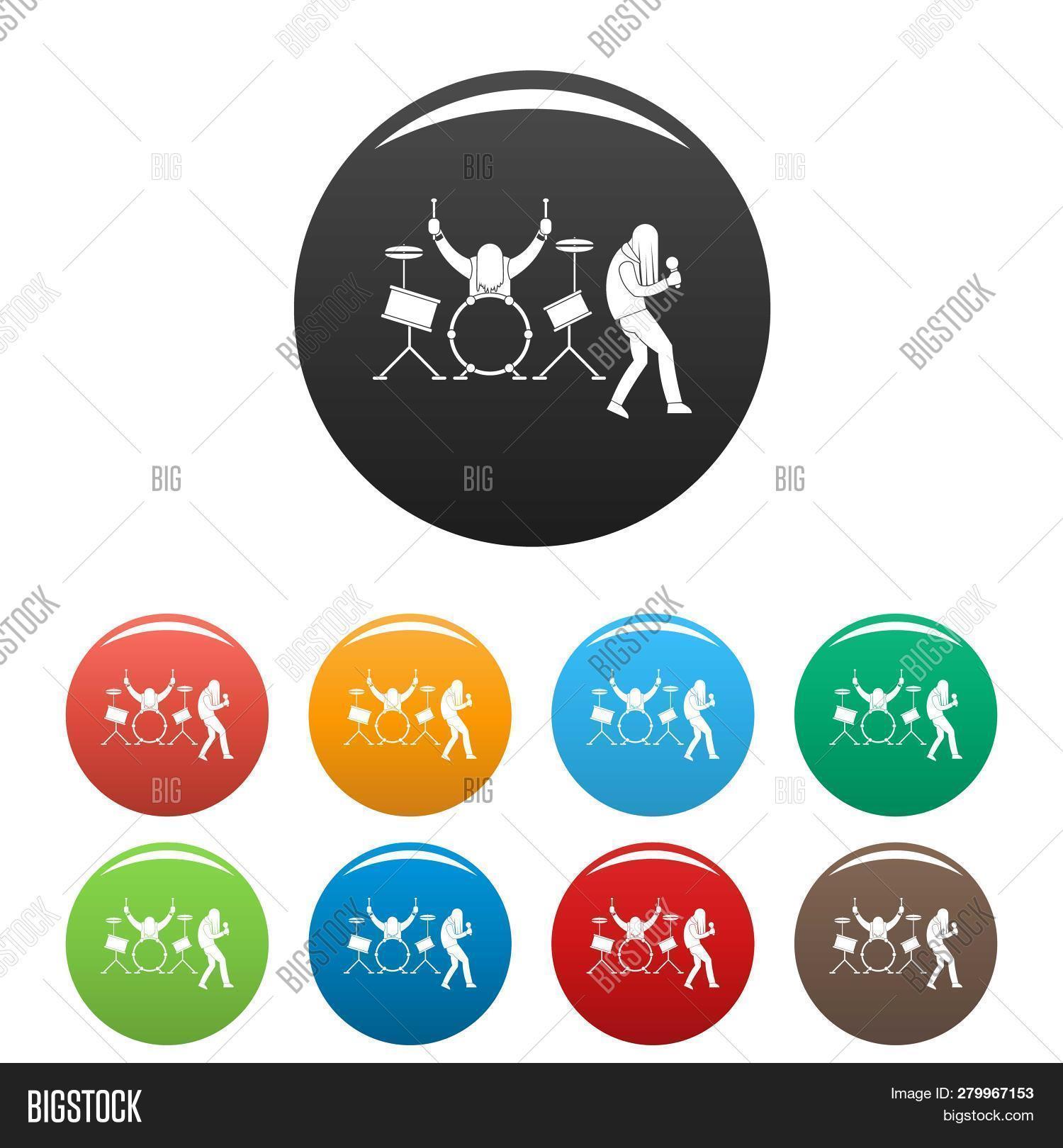 Rock Band Icons Set 9 Image & Photo (Free Trial) | Bigstock