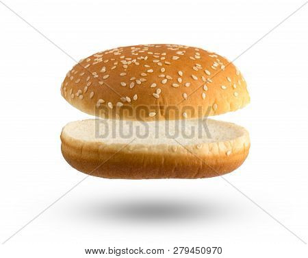Burger Bun On White Image & Photo (Free Trial) | Bigstock
