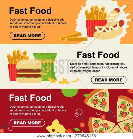 Fast Food Horizontal Vector & Photo (Free Trial) | Bigstock