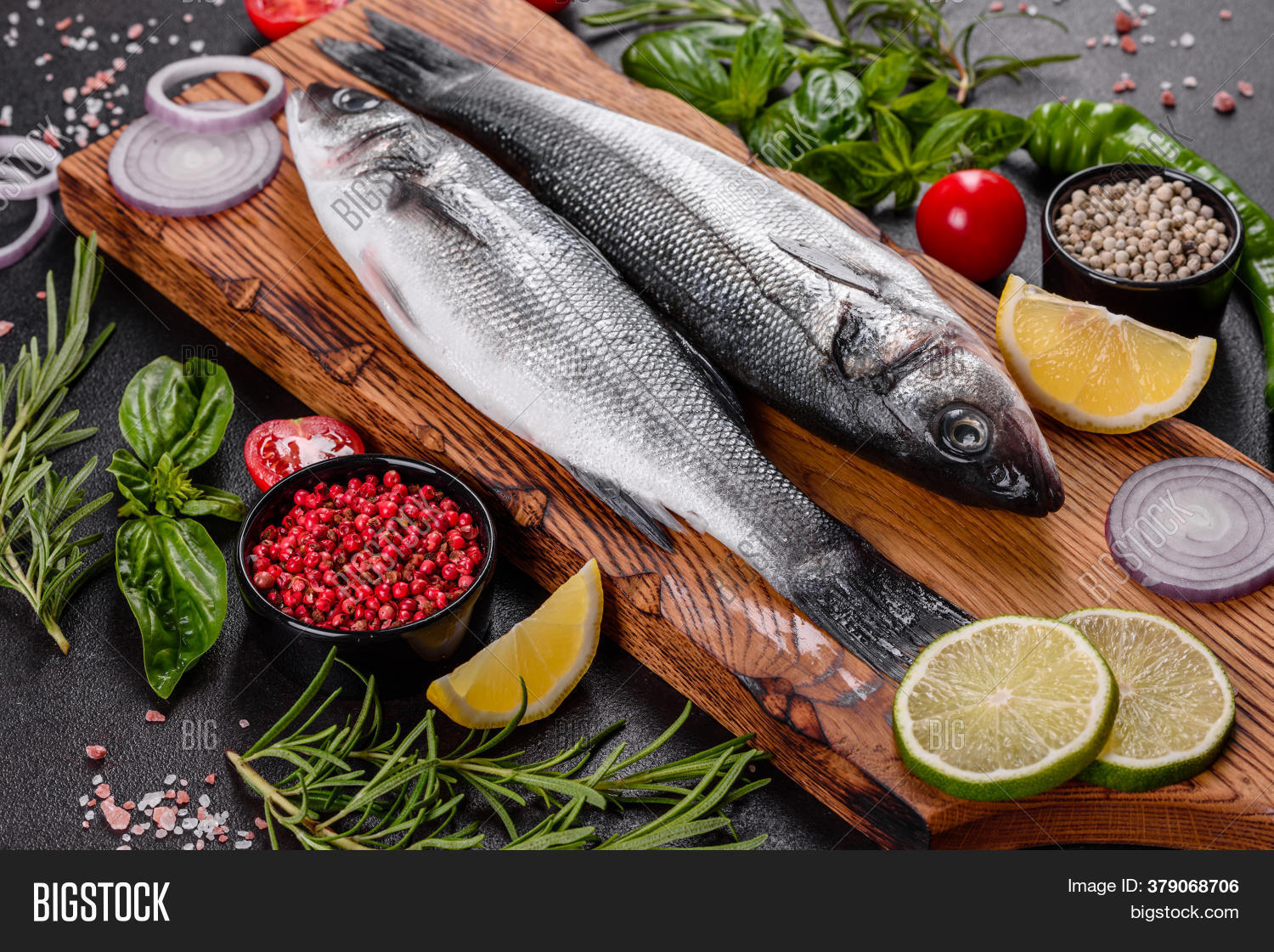 Fresh Fish Seabass Image & Photo (Free Trial) | Bigstock