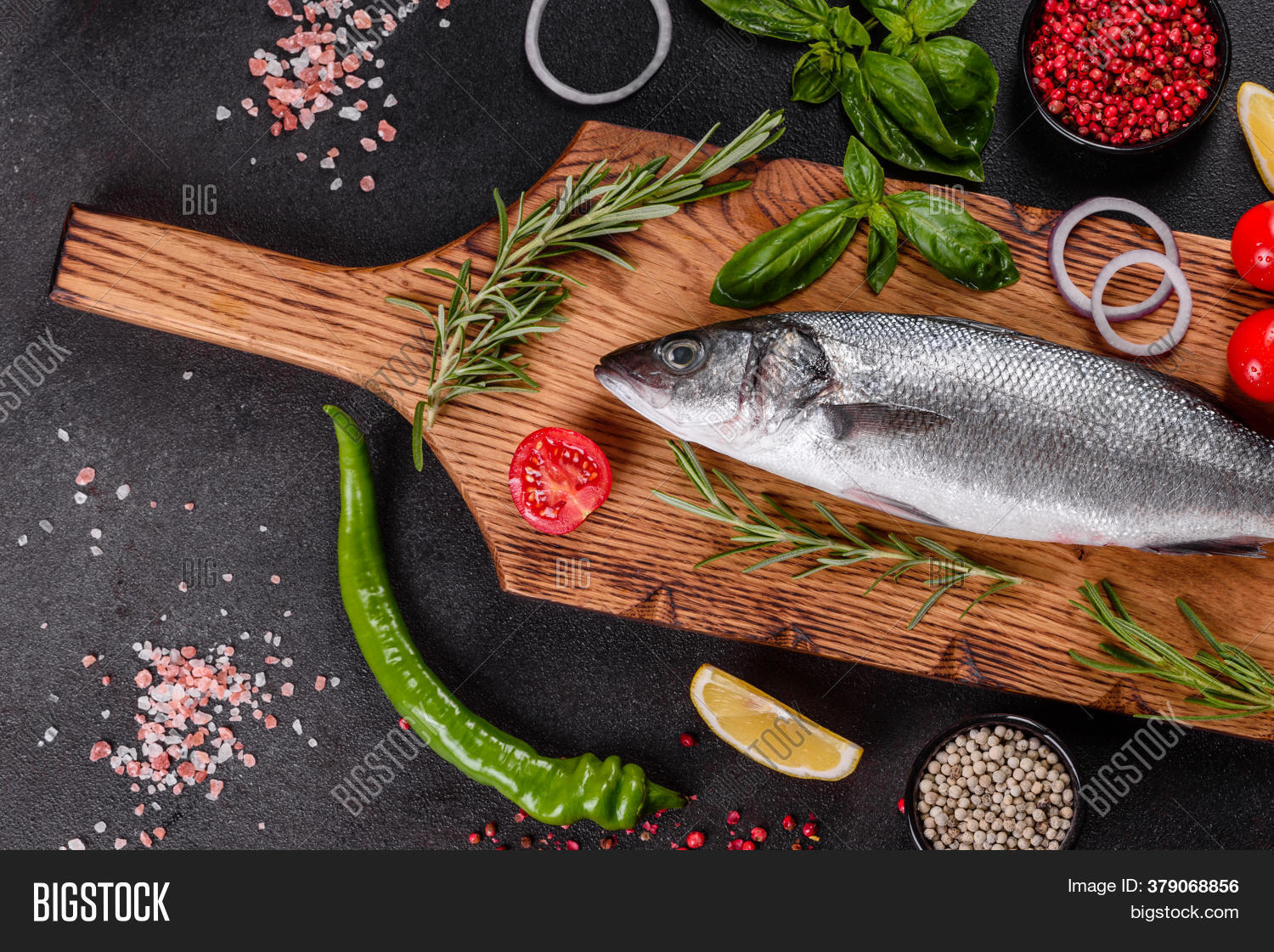 Fresh Fish Seabass Image & Photo (Free Trial) | Bigstock