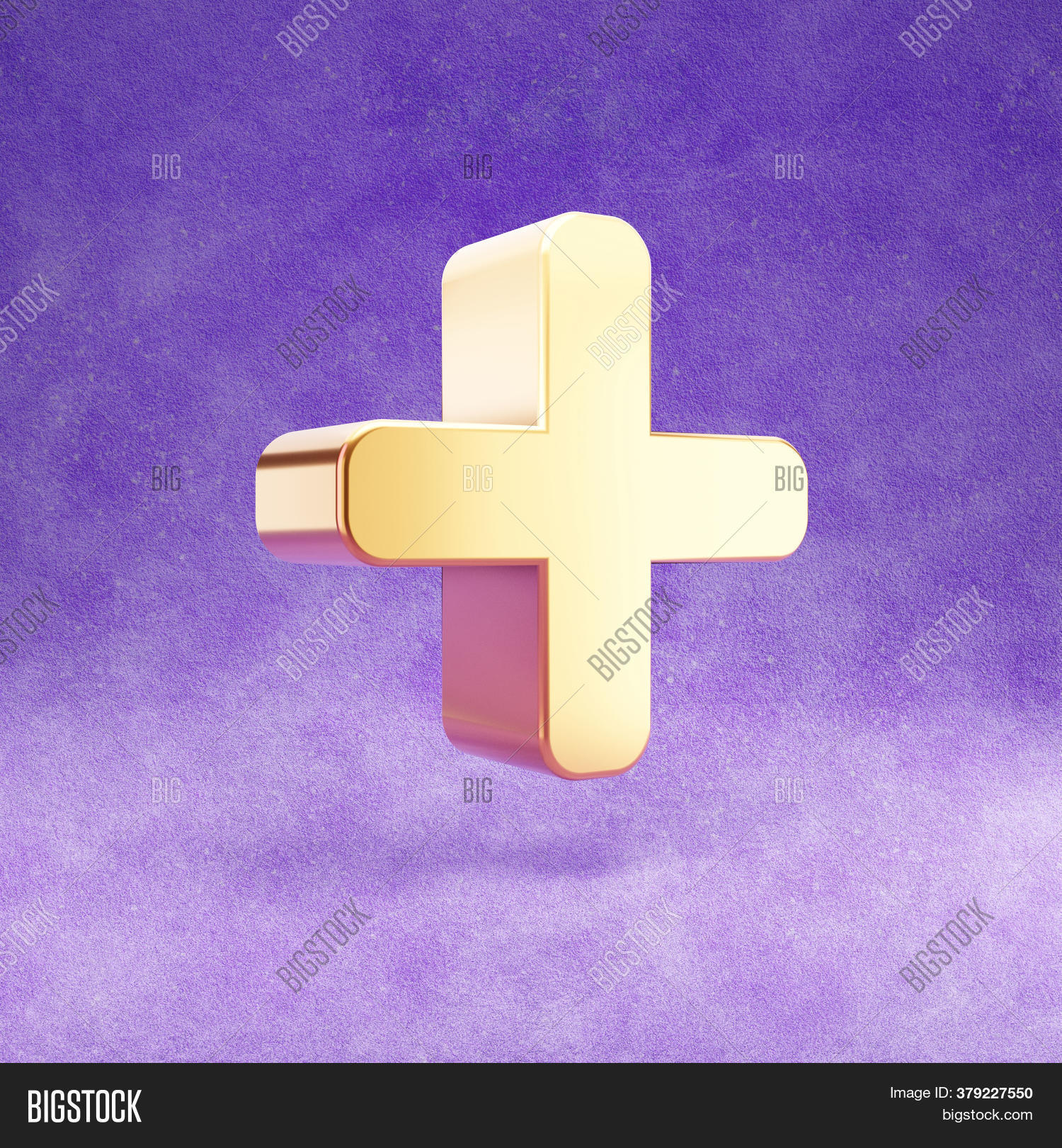 Plus Icon. Gold Glossy Image & Photo (Free Trial) | Bigstock