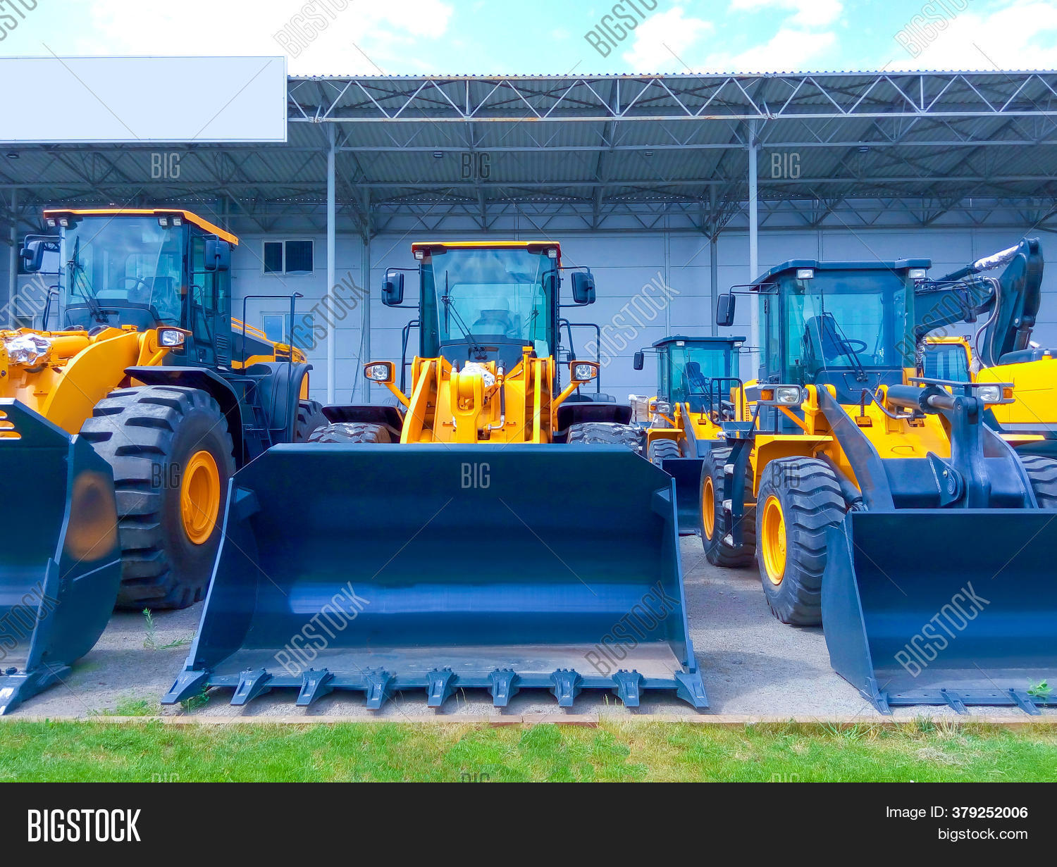 New Bulldozers On Road Image & Photo (Free Trial) | Bigstock