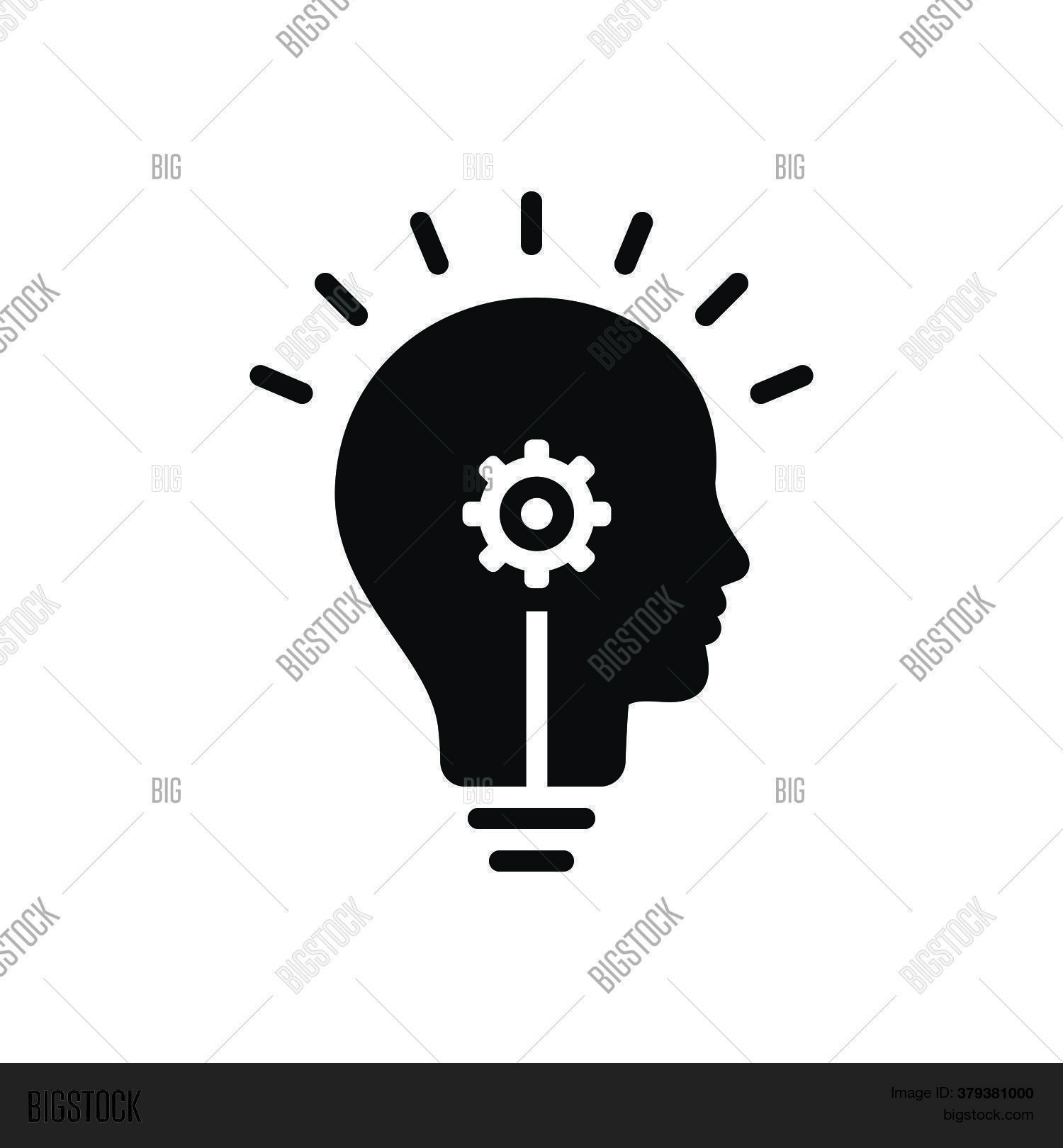 Black Solid Icon Idea Vector & Photo (Free Trial) | Bigstock