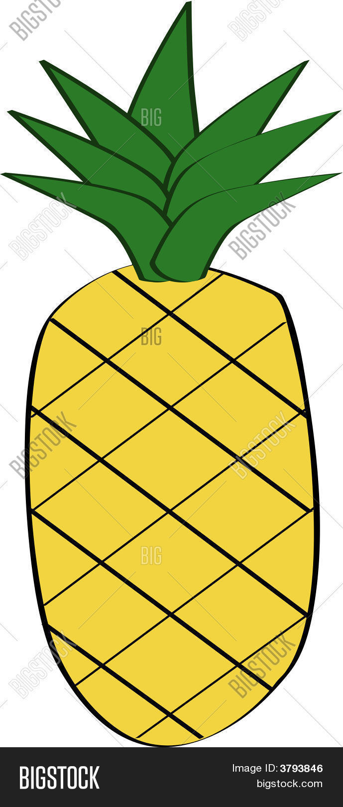Cartoon Pineapple Vector & Photo (Free Trial) | Bigstock