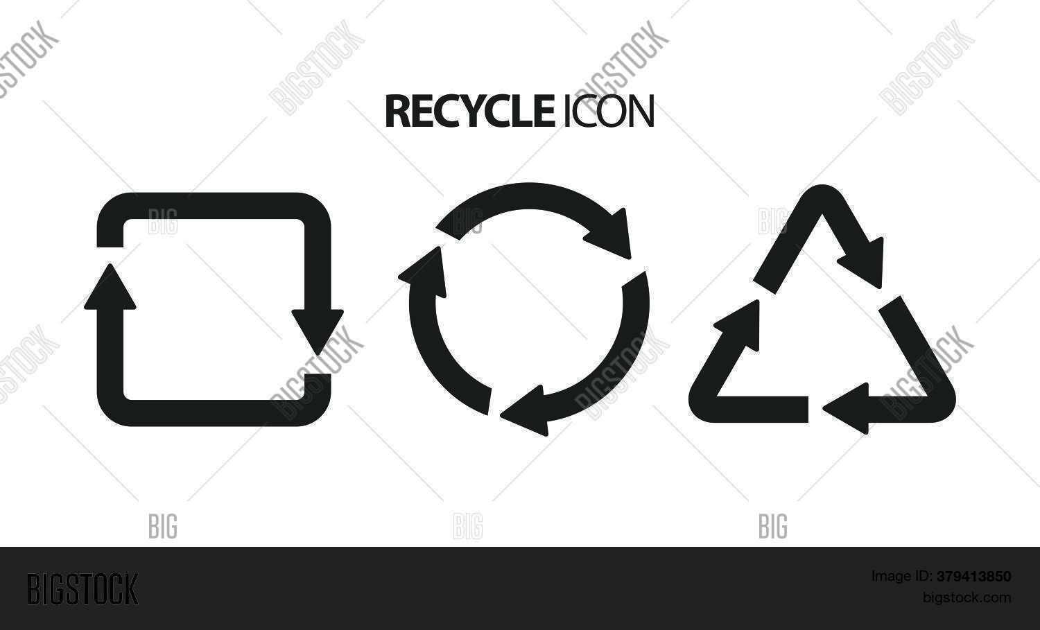 Three Recycle Symbol Vector & Photo (Free Trial) | Bigstock