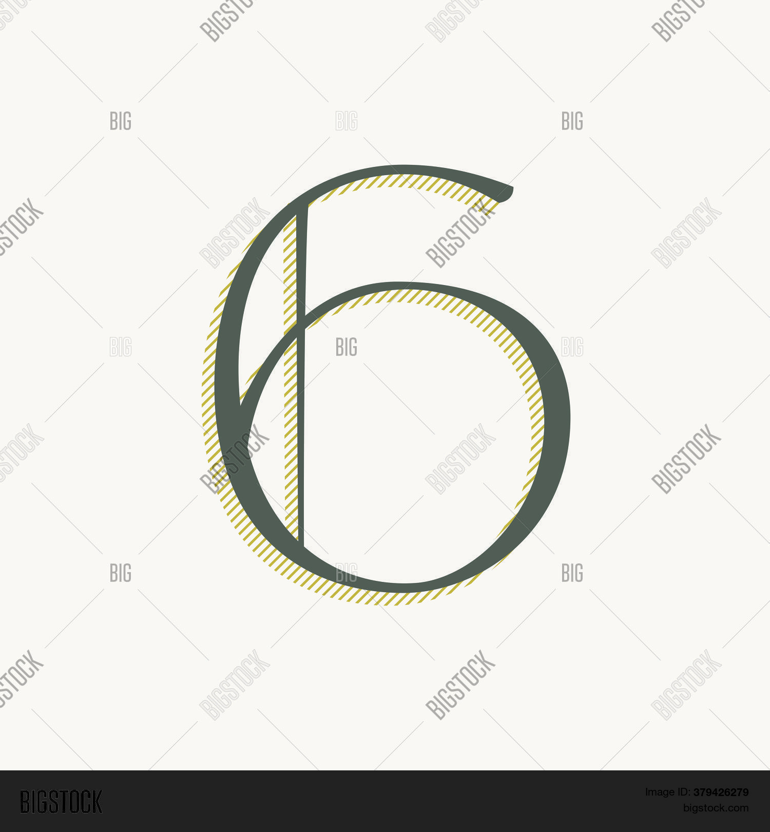 Elegant Number Six Vector & Photo (Free Trial) | Bigstock