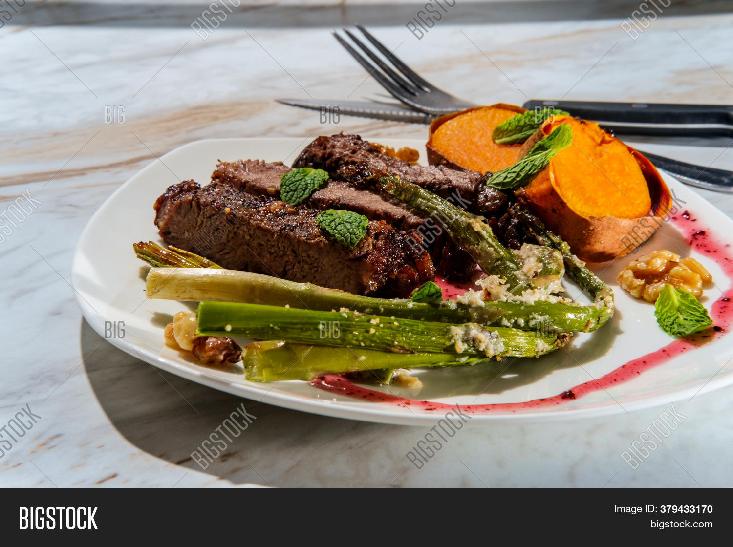 Steak Asparagus Sweet Image & Photo (Free Trial) | Bigstock