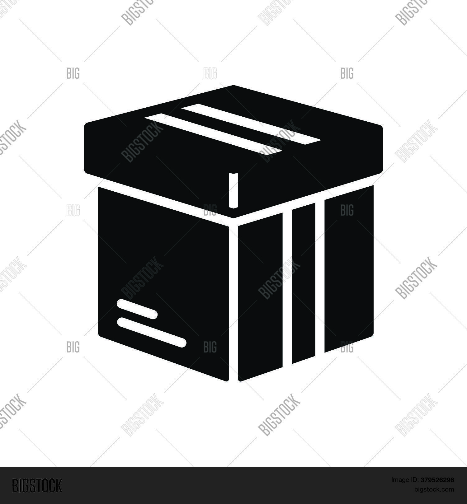 Black Solid Icon Box Vector & Photo (Free Trial) | Bigstock