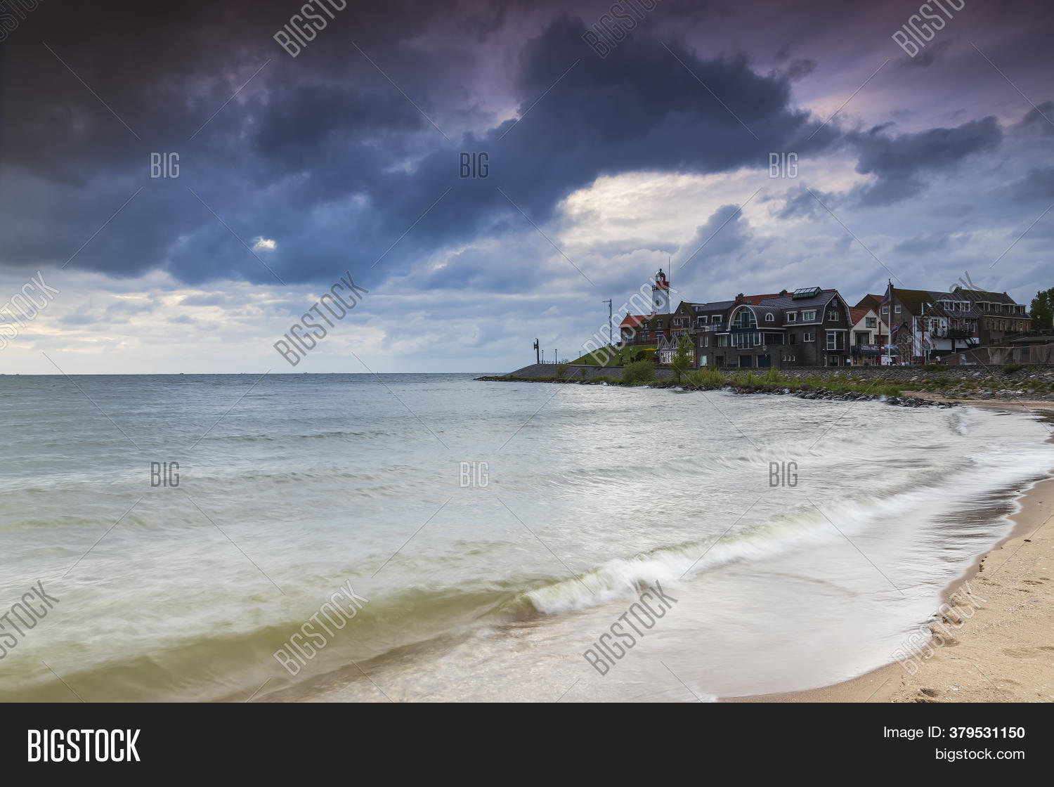 Dark Clouds Background Beach