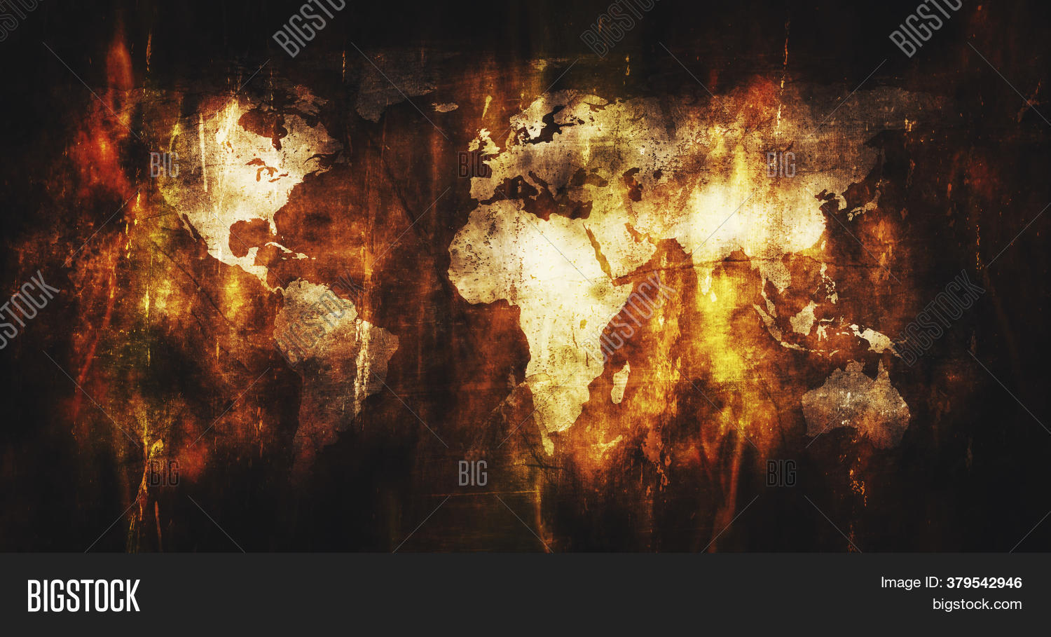 World Map Burning Image & Photo (Free Trial) | Bigstock