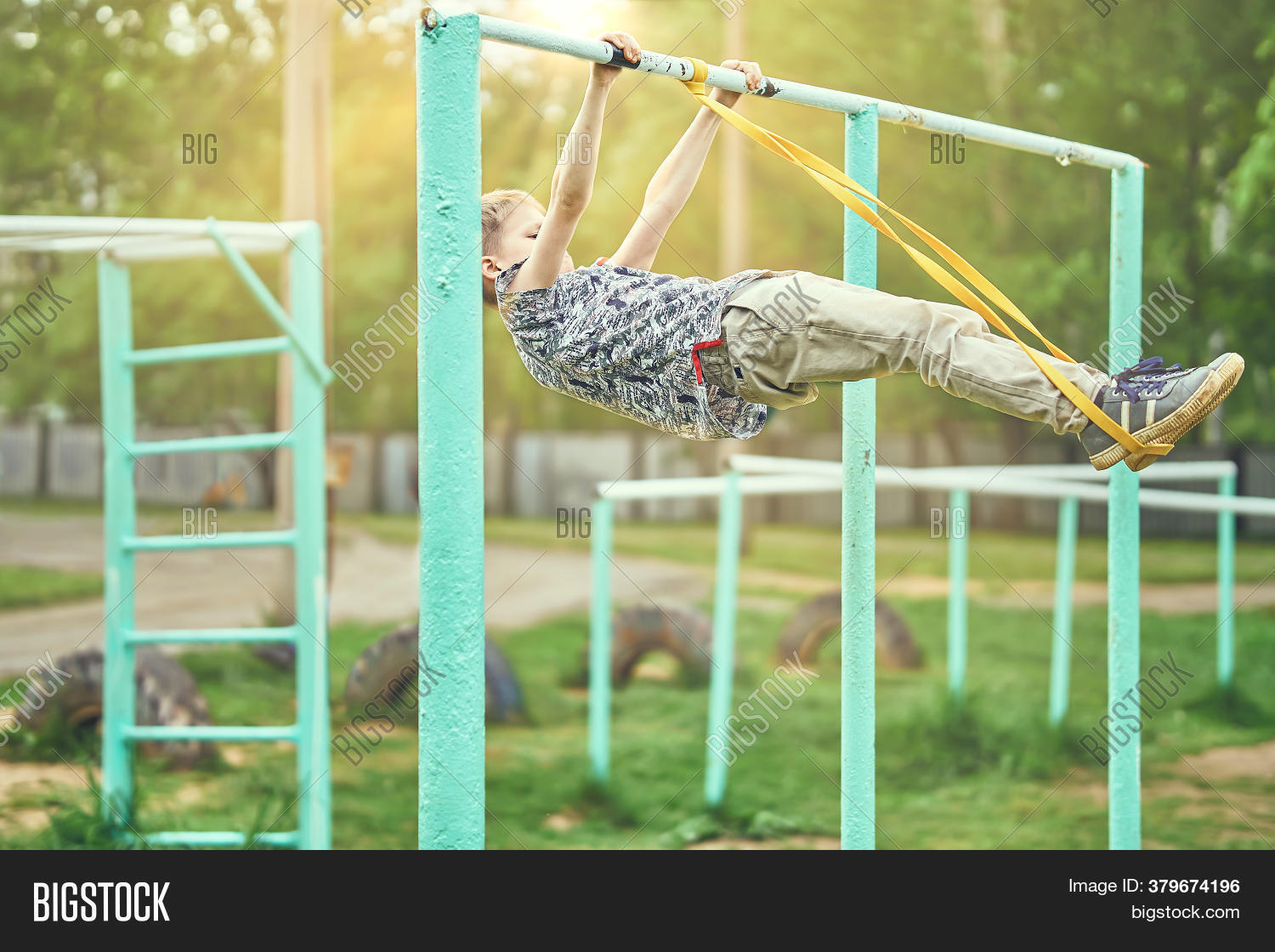 Strong Kid Doing Doing Image & Photo (Free Trial) | Bigstock