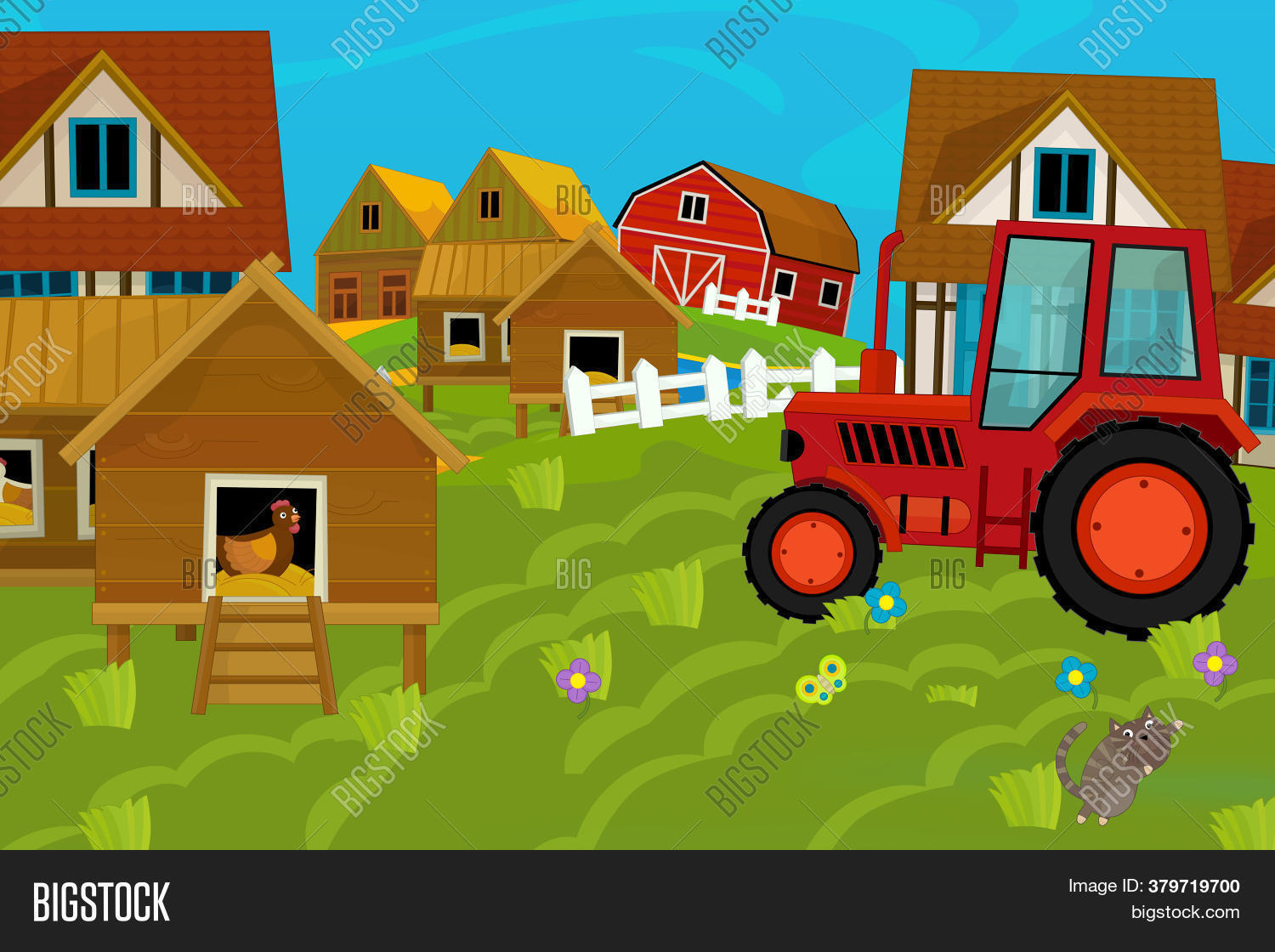 Cartoon Ranch Farm Image & Photo (Free Trial) | Bigstock
