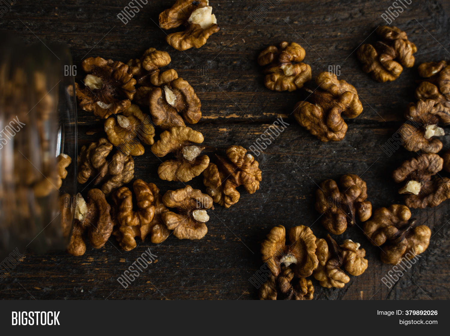 Walnut Scattered On Image & Photo (Free Trial) | Bigstock