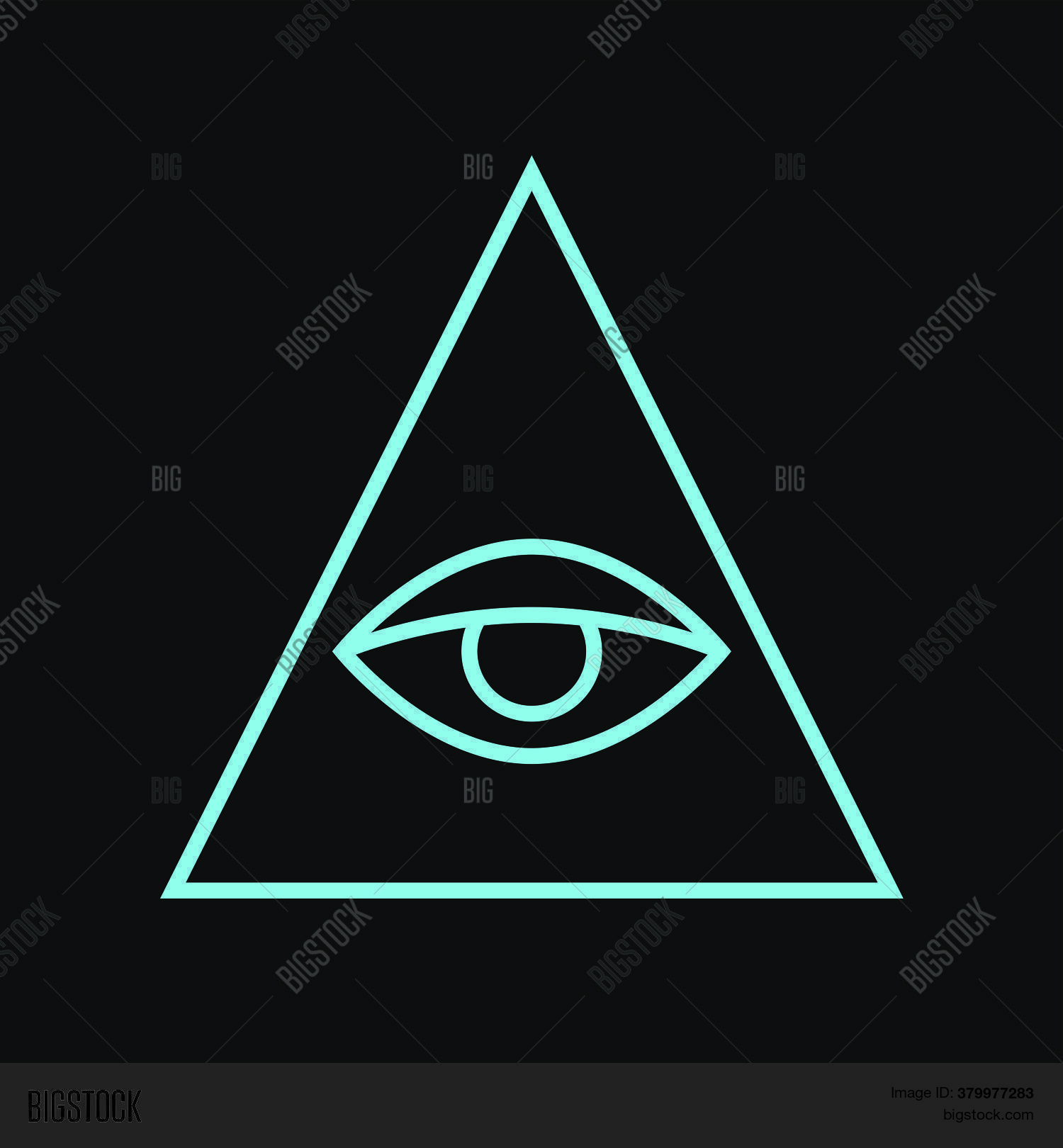 All Seeing Eye Blue Vector & Photo (Free Trial) | Bigstock