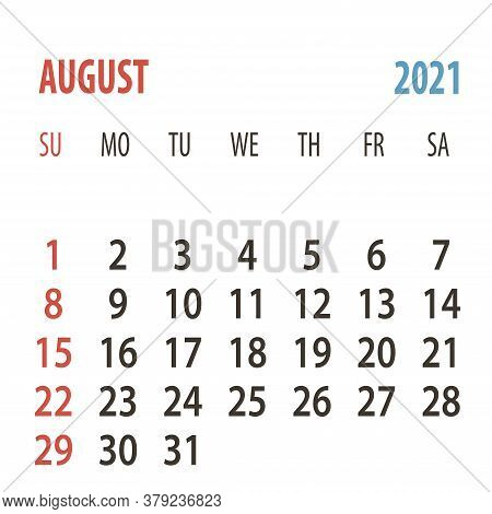 Calendar 2021. One Vector & Photo (Free Trial) | Bigstock