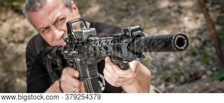 Front View Gun Point Image & Photo (Free Trial) | Bigstock