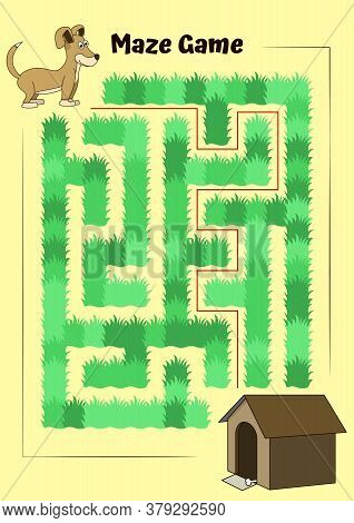 Dog Doghouse Maze. Vector & Photo (Free Trial) | Bigstock