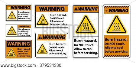 Warning Burn Hazard Vector & Photo (Free Trial) | Bigstock