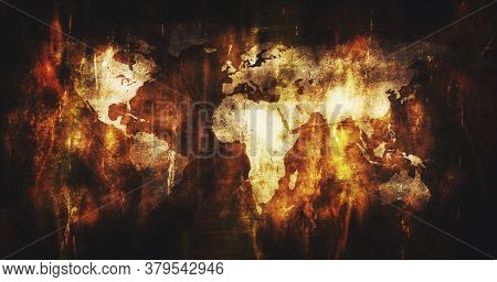 World Map Burning Image & Photo (Free Trial) | Bigstock