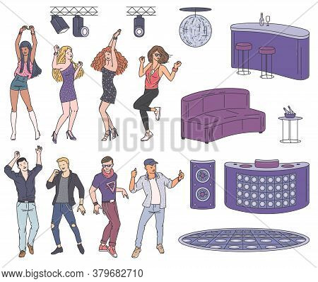 Set Dance Night Club Vector & Photo (Free Trial) | Bigstock