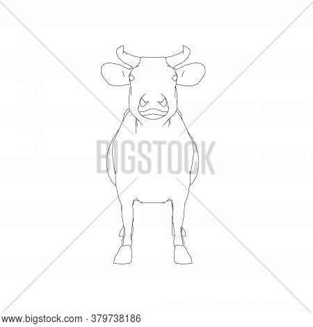 Contour Cow Black Vector & Photo (Free Trial) | Bigstock