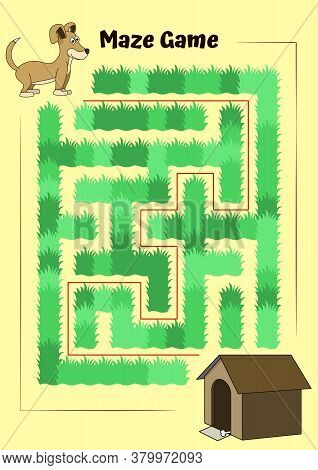 Dog Doghouse Maze. Vector & Photo (Free Trial) | Bigstock